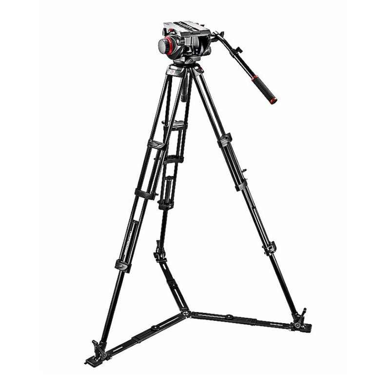 Fluid head tripod - video tripod - Manfrotto pro ground tripod ...