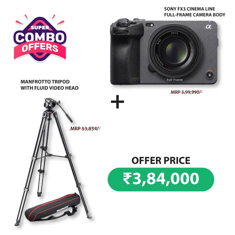 Sony FX3 CINEMA LINE FULL-FRAME CAMERA Body (Combo Offer)